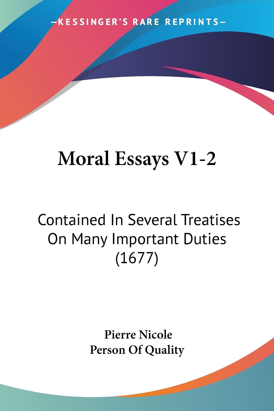 【预售 按需印刷】Moral Essays V1-2