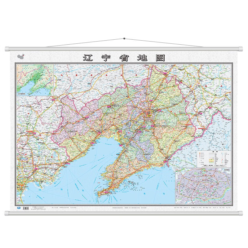 山西省地图挂图（1.2米*1.4米 竖版 无拼缝挂图） 辽宁 1.1米*0.8米