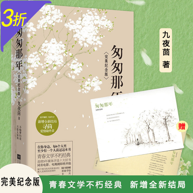 【包邮】九夜茴小说作品 同名影视剧原著小说 匆匆那年（上下册）定价45