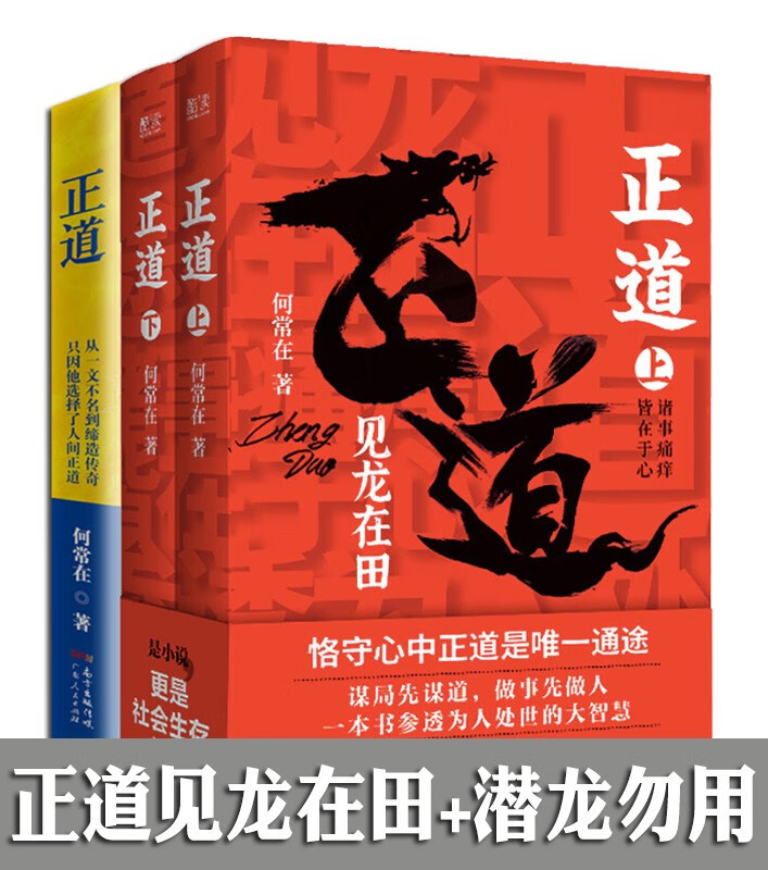 正道 见龙在田+潜龙勿用（全3册）何常在 著 新华先锋 官场小说 官场、商场、职场、情场、名利场，一本书讲透中国式社会关系
