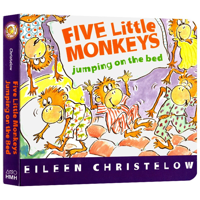 英文原版 Five Little Monkeys Jumping On The Bed 五只小猴子