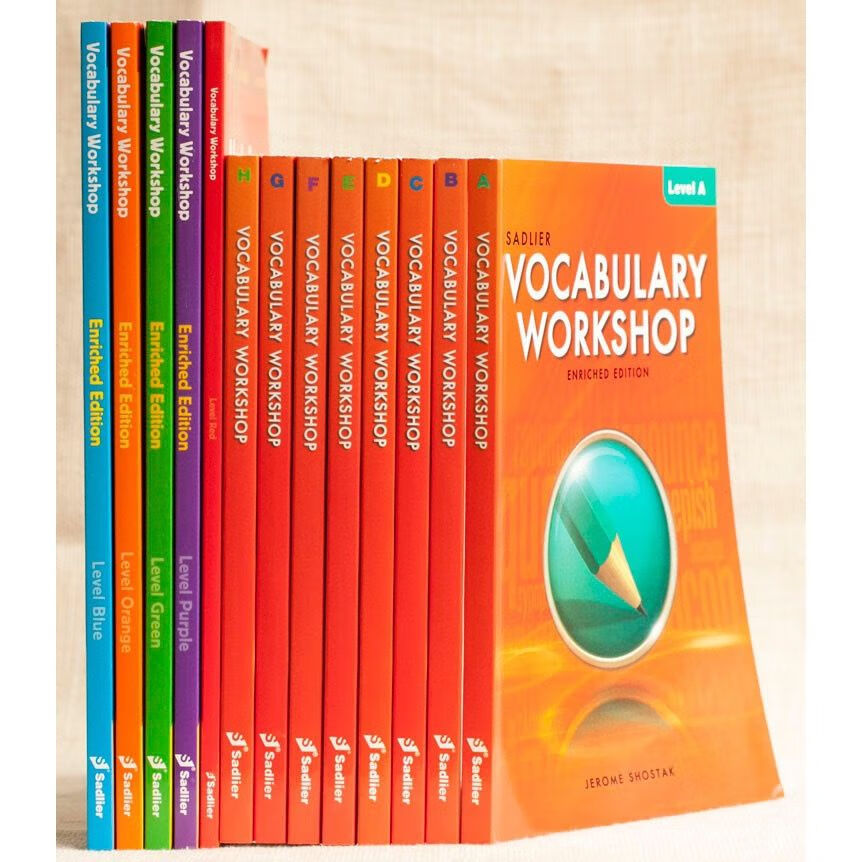 纸质彩色Vocabulary Workshop G1-G5低级A-H共13册 赠送音频 G1-G5共5册