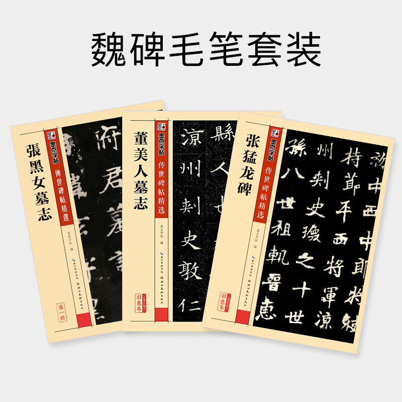 张黑女墓志张猛龙碑董美人墓志墨点毛笔字帖传世碑帖精选原碑原帖书法教程湖北美术出版社毛笔书法字帖3本套