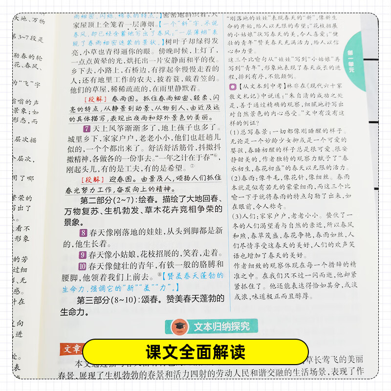 幸书2023春新教材完全解读语数英史地政物化生七年级上下册解析书 七年级上 语文人教版