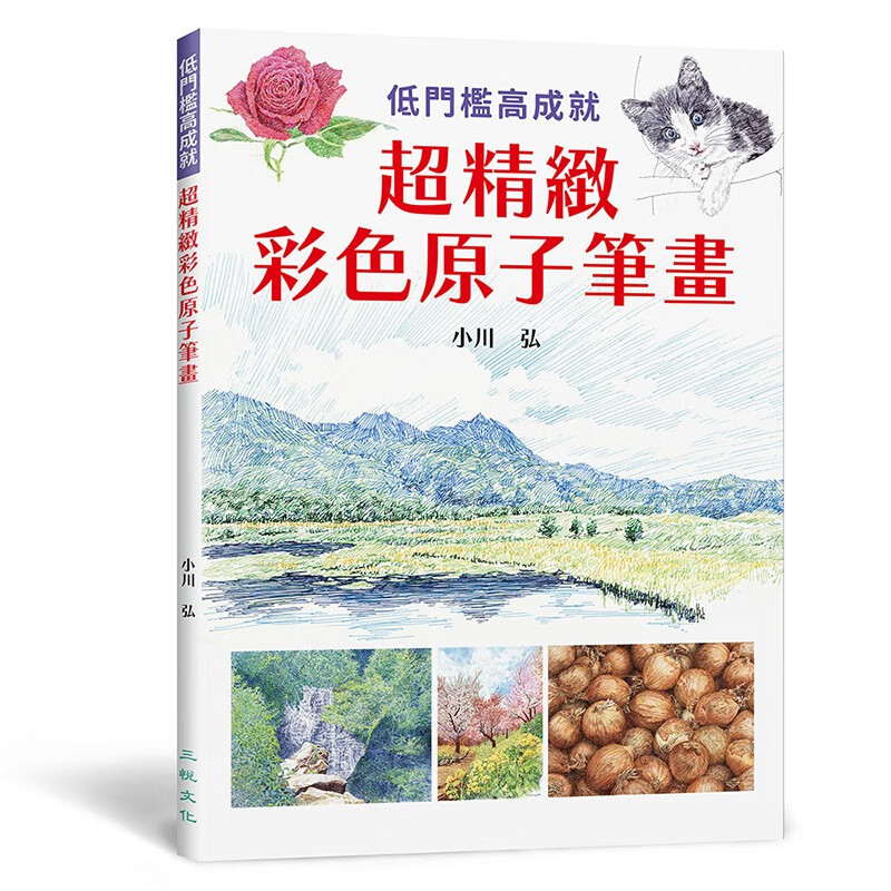 台版 超精致彩色原子笔画 三悦文化 小川弘 线条基本画法配色混色色铅笔绘图方法艺术绘画书籍