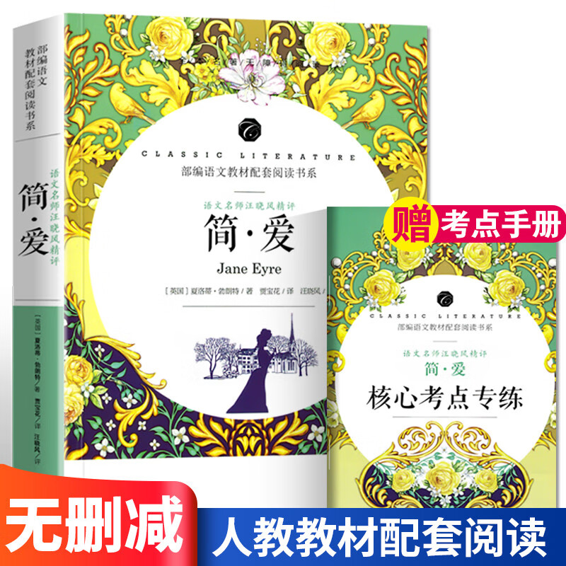 童年爱的教育简爱和儒林外史骆驼祥子西游记原著六七八九年级完整版阅读书籍小学生课外书上下册城南旧事 【完整版无删减】【九年级下册】简爱