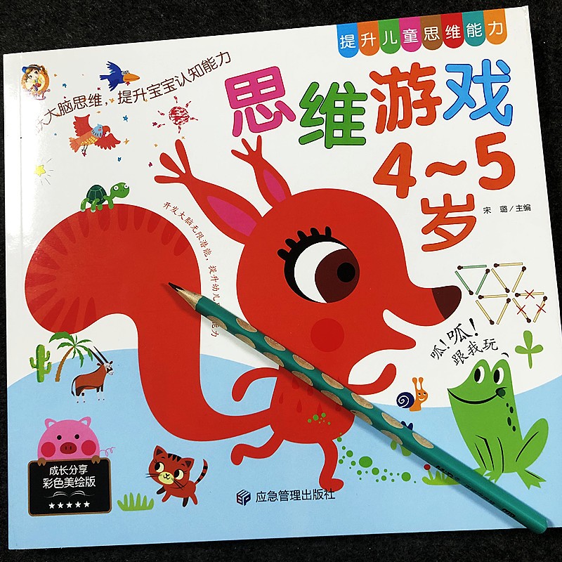 思维游戏4-5岁 提升儿童思维能力儿童早教启蒙全脑智力开发专注力益智绘本书