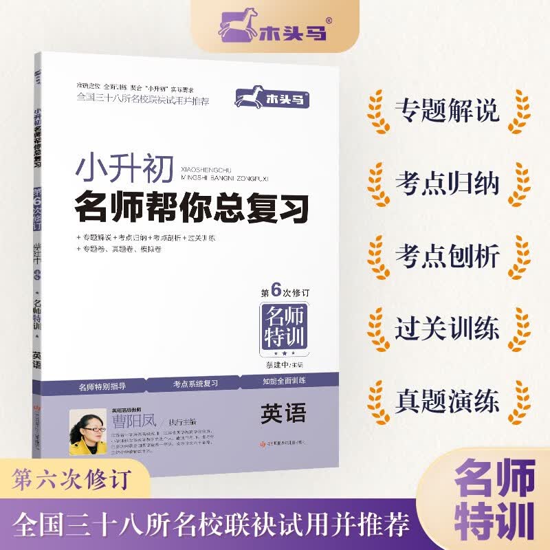 小升初名师帮你总复习英语6次修订木头马六年级上下册考点知识大集结小升初衔接复习卷子练习册