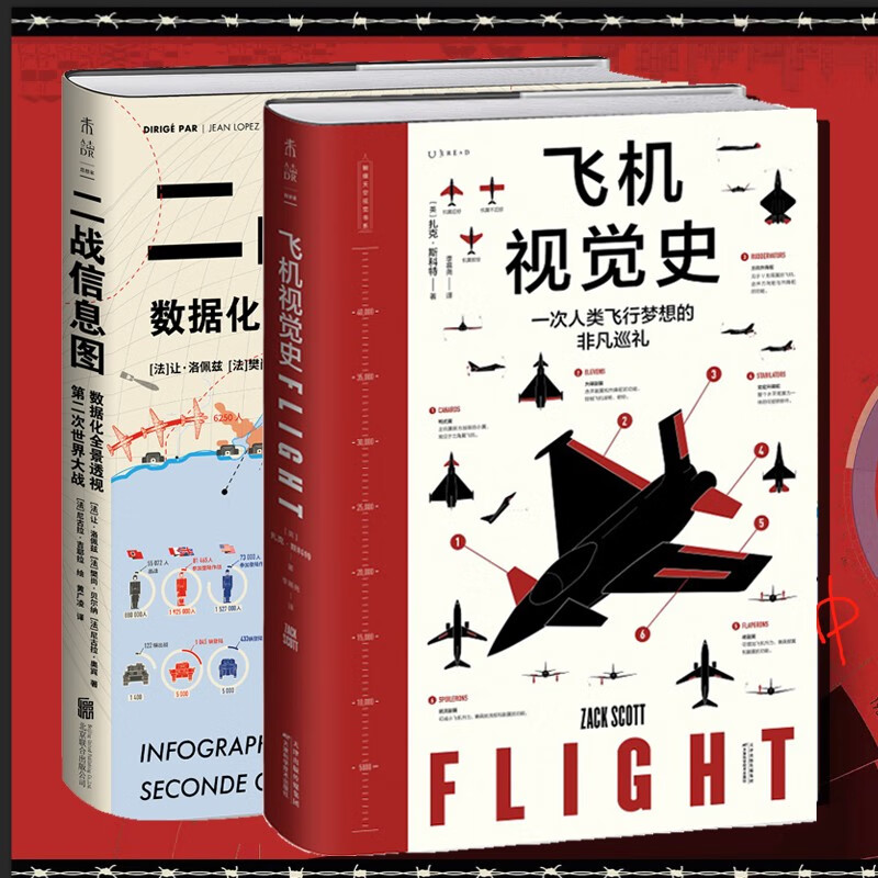 二战信息图+飞机视觉史：数据化全景透视第二次世界大战，触摸天空视觉书系，一次人类飞行梦想的非凡巡礼