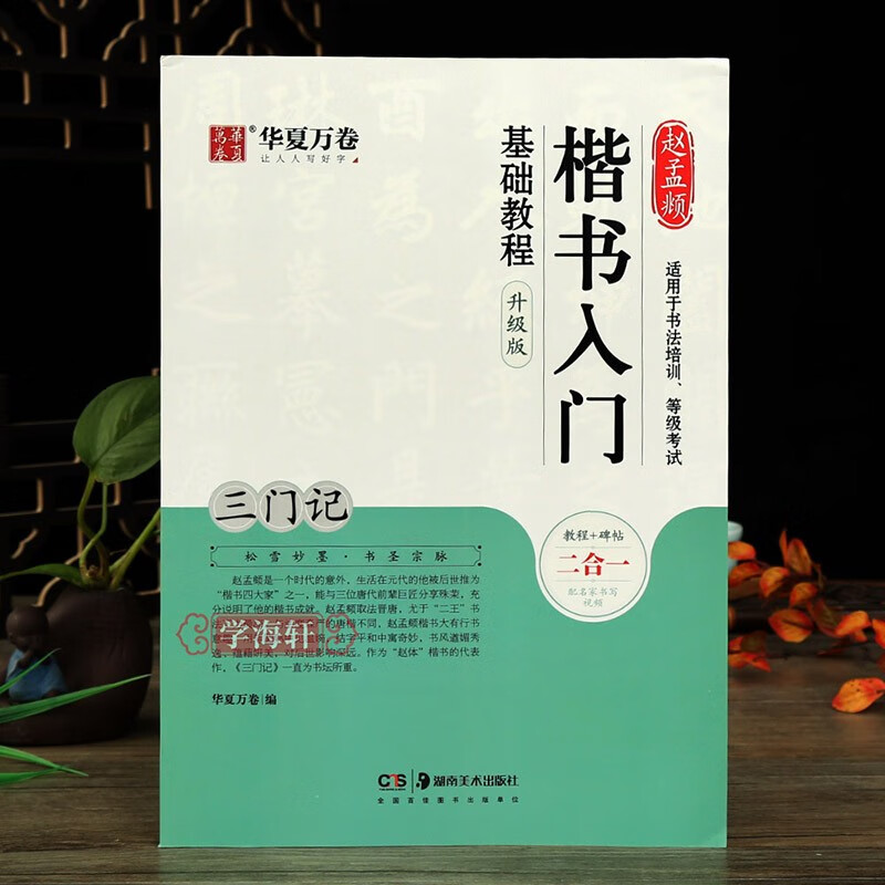 学海轩 赵孟頫三门记楷书入门基础教程升级版视频教程+原帖二合一学生成人书法毛笔软笔行书练字帖培训教材湖南美术出版社