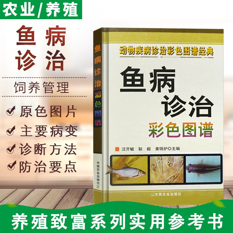 鱼病诊治彩色图谱 鱼类常见疾病诊治与防治书籍 育苗选择建厂安全手册水产养殖书 高效养鱼技术书籍 水产淡水鱼养殖技术书