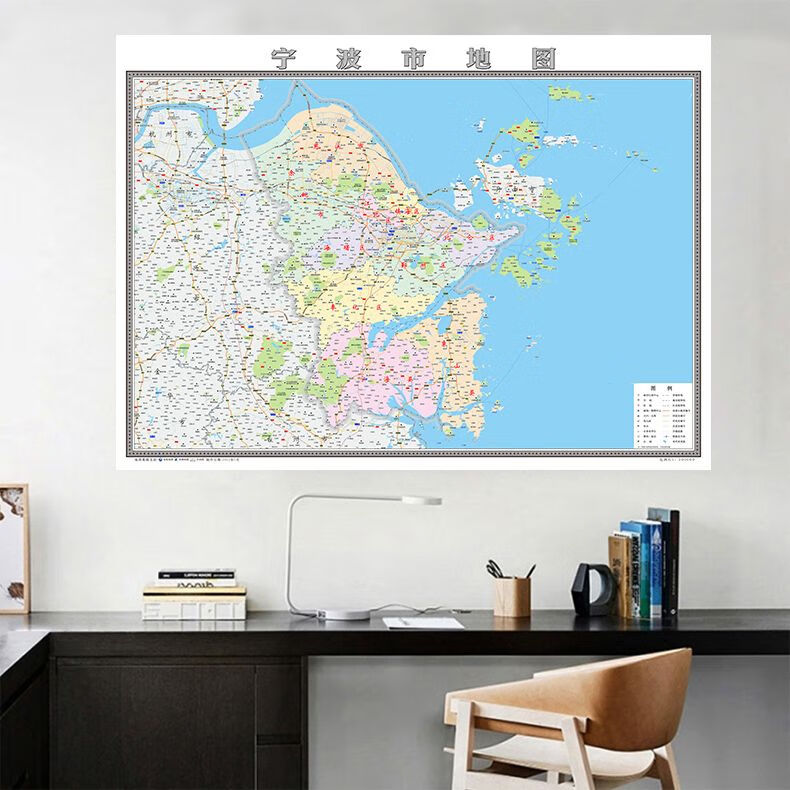 宁波市2023定制行政交通地形城区街道室 相纸（防水哑膜）+双面胶 150*110厘米