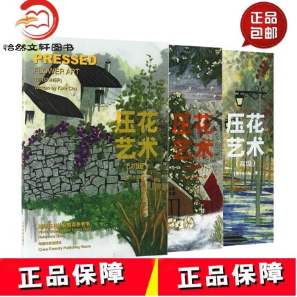 压花艺术初级中级高级全3册压艺插花技法技艺技巧朱少珊