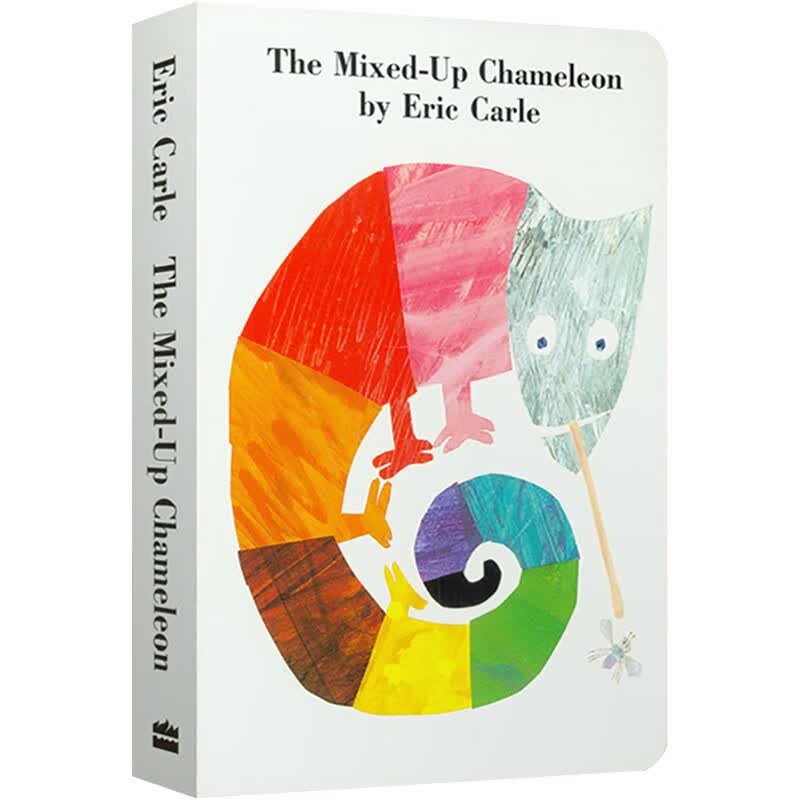 英文原版 The Mixed Up Chameleon 拼拼凑凑的变色龙 纸板书 廖彩杏书单 Eric Carle 艾瑞卡尔 幼儿启蒙开发 亲子互动学习绘本