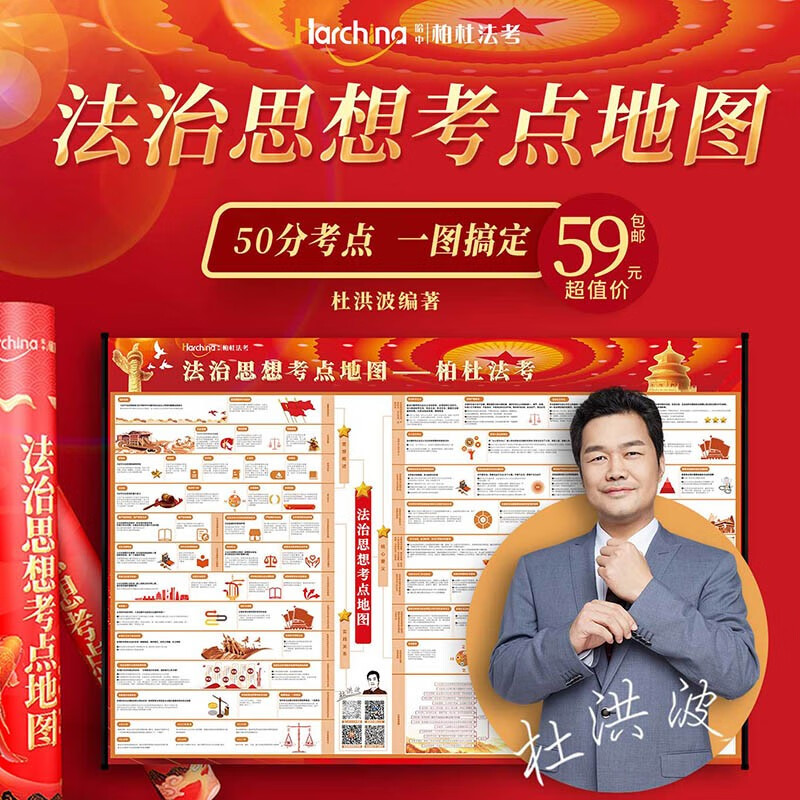 【现货速发】柏杜法考2022 杜洪波《法治思想考点地图》 精装卷轴版