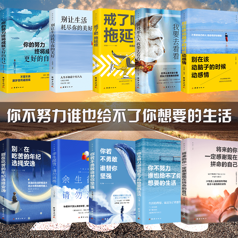10本套装 你不努力没人给你全套 青少年 你若不勇敢谁替你坚强青春励志读本别再吃苦的年纪选