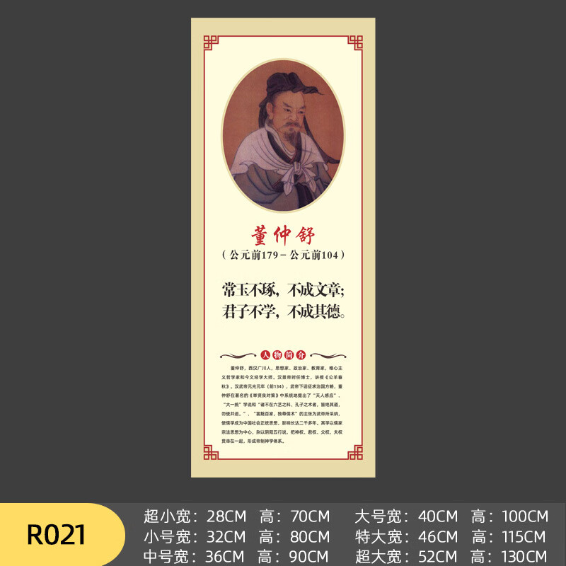 中小学名人名言励志墙贴班级文化装饰贴纸挂画教室墙布置标语画 R021 小