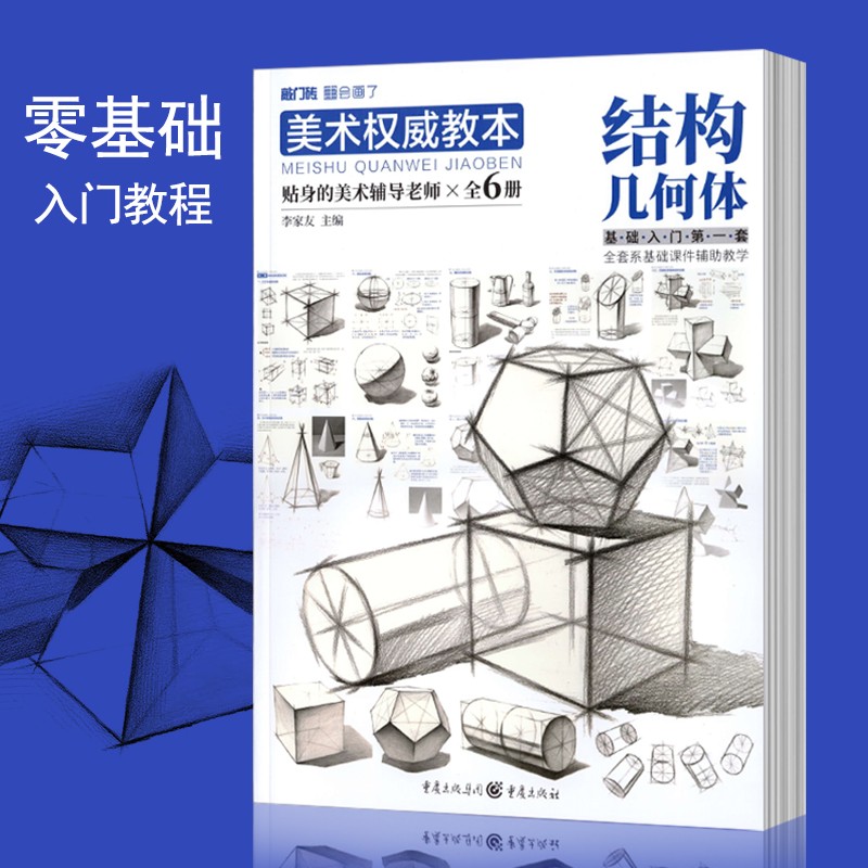 潭园图书美术权威教本绘画零基础初学入门教材初中生绘画技法书敲门砖系列 结构几何体