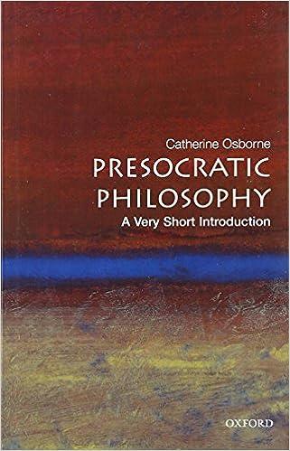 前苏格拉底哲学：简介 Presocratic Philosophy: A Very Short Introduction