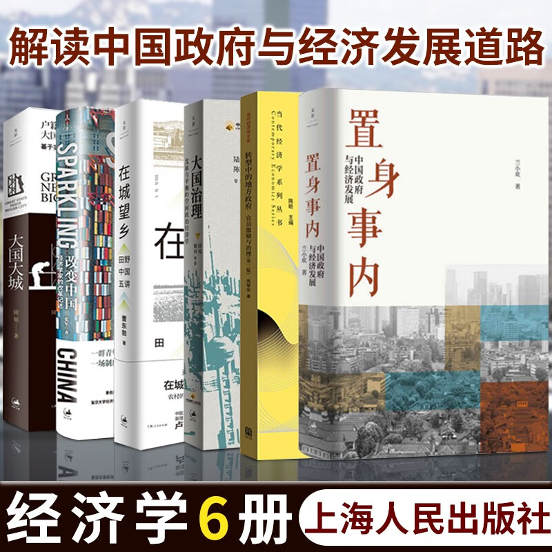 6册 置身事内:中国政府与经济发展+转型中的地方政府+大国大城+大国治理等兰小欢周黎安著经济管理 罗永浩王烁等联袂推荐 政治经济书籍