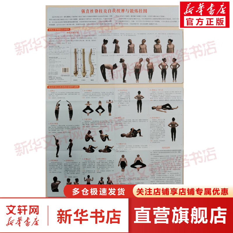 强直性脊柱炎自我按摩与锻炼挂图