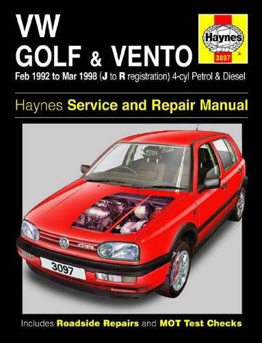 VW Golf & Vento Petrol & Diesel (Feb 92-Mar 98) J to R