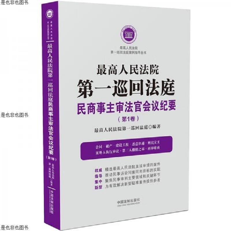 最高人民法院第一巡回法庭民商事主审法官会议纪要(第1卷)