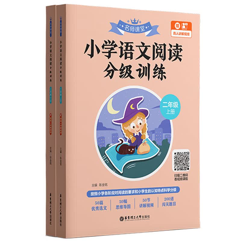 名师课堂：小学语文阅读分级训练（二年级）（上册+下册）（赠真人讲解视频）
