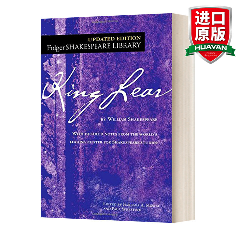 King Lear 英文原版 李尔王 福尔杰莎士比亚图书馆系列 Folger Library Shakespeare 英文版 进口英语原版书籍