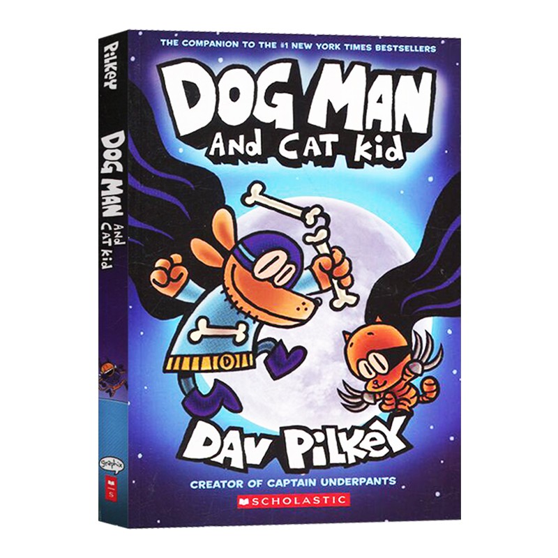 可多选 神探狗狗1-10全十册平装英文原版Dog Man内裤人captain underpants 幽默英语漫画彩页桥梁书6-12岁儿童英文读物Dav Pilkey英语读物 学乐 神探狗狗4