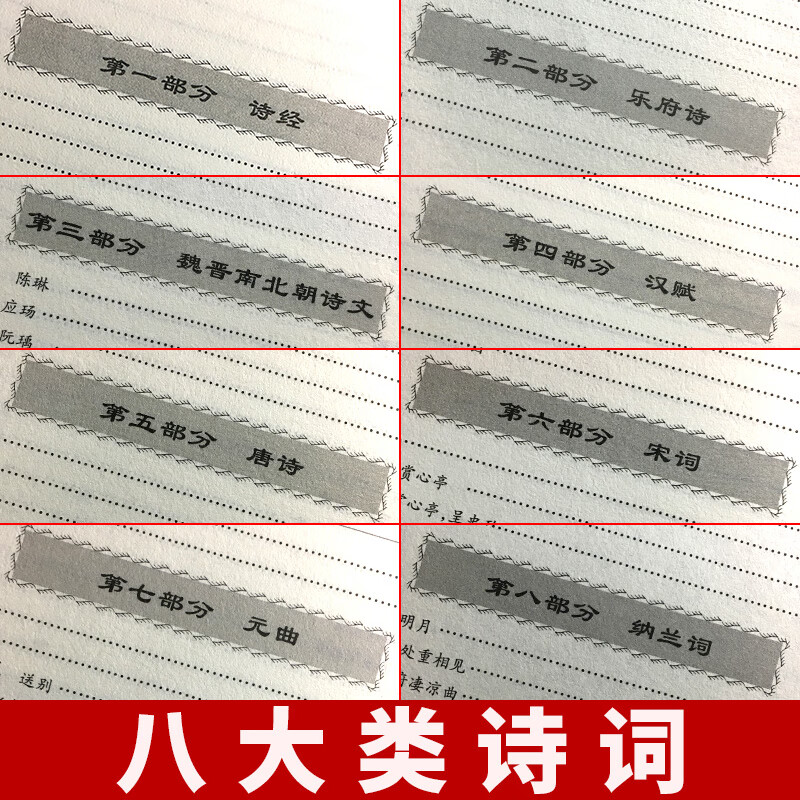 古诗词鉴赏赏析 中国诗词歌赋名集书籍全古典 唐诗宋词元曲初中高中学生必背诗词大全 古诗大全集书 鉴赏