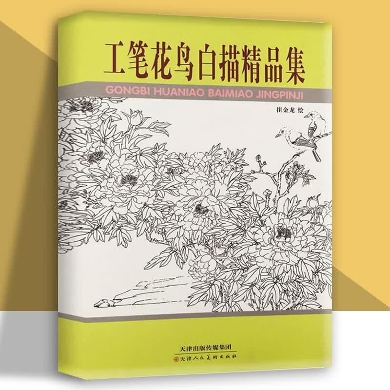 工笔花鸟白描精品集 白描底稿崔金龙画集画谱成人美术初学者入门花卉中国画教材