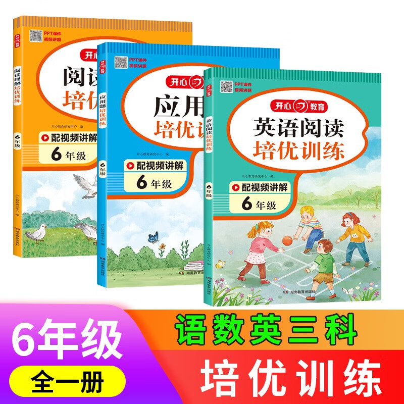 阅读理解+应用题+英语阅读培优训练六年级（共3册）2023全一册小学阶梯式课外阅读专项训练答题模版
