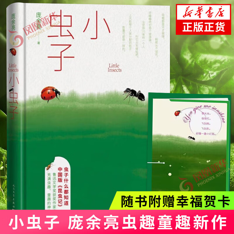小虫子 鲁迅文学奖获奖作家庞余亮充满虫趣 童趣的神奇新作 三十幅黑白图 文学作品集 人民文学出版社 凤凰旗舰店书籍 小虫子【定价59】
