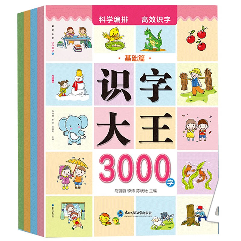 识字大王3000字【全4册】3-6岁幼儿识字书 幼小衔接识字练习册 3-6岁幼儿识字启蒙书籍