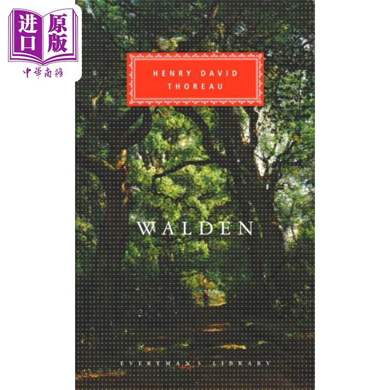 预售 瓦尔登湖 Everyman Library Classics Walden 英文原版 Henry David Thoreau 亨利 戴维 梭罗