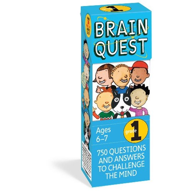 英文原版 大脑任务 Brain Quest Grade 1 智力问答卡片书 1年级儿童益智