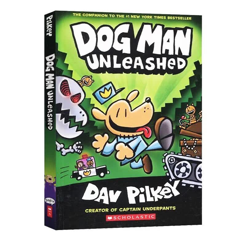 神探狗狗英文dog man英文原版神探狗狗漫画书全套1-10册dogman小学生课外阅读章节漫画趣味幽默故事书儿童图画内裤超人队长绘本 神探狗狗 2：Unleashed