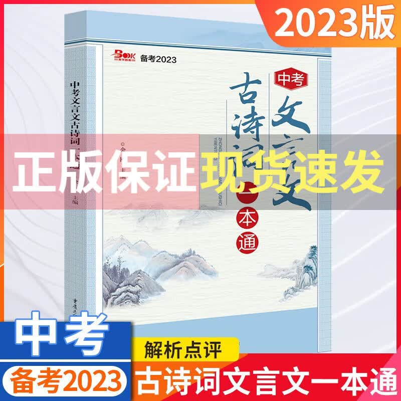 2023初中语文中考作文素材 中考现代文阅读答题必备公式 中考古诗词文言文一本通