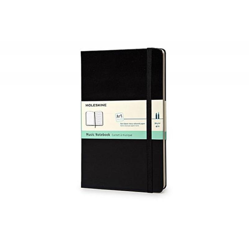 Moleskine Art Plus Music Notebook, Large, Black, Hard Cover (5 X 8.25)