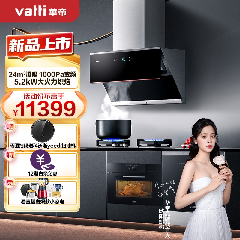 华帝（VATTI）侧吸式变频抽油烟机燃气灶具微蒸烤洗碗机套装 家用厨房多件套i11193+90B+23011+E5(天然气)-京东商城【降价监控 价格走势 历史价格】 - 一起惠神价网 ...