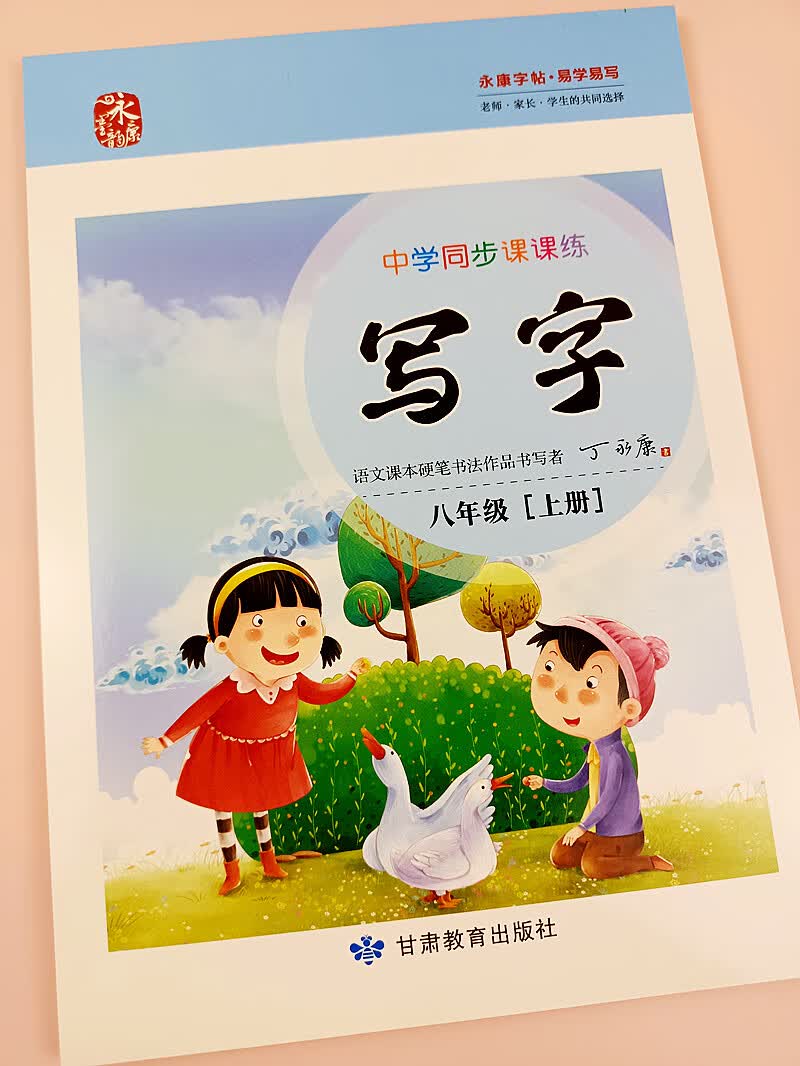 丁永康字帖初中生七八九年级上下册人教版语文同步练字写字描红楷书楷体硬笔钢笔字帖每课生字生词句子描写描 8年级上册 46页