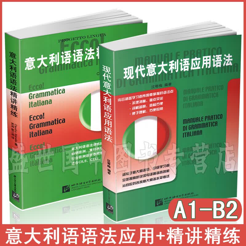 现货/意大利语语法精讲精练+现代意大利语应用语法(共2本)/新视线意大利语语法应用与练习/基础速