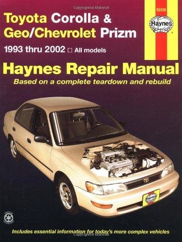 Toyota Corolla & Geo/Chevrolet Prizm (1993-2002) Haynes Repair Manual (USA)