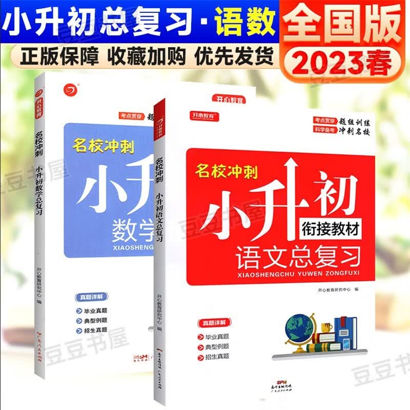 可选】一本图书小学知识大盘点语文数学英语小升初总复习资料 总复习语文数学【2本】