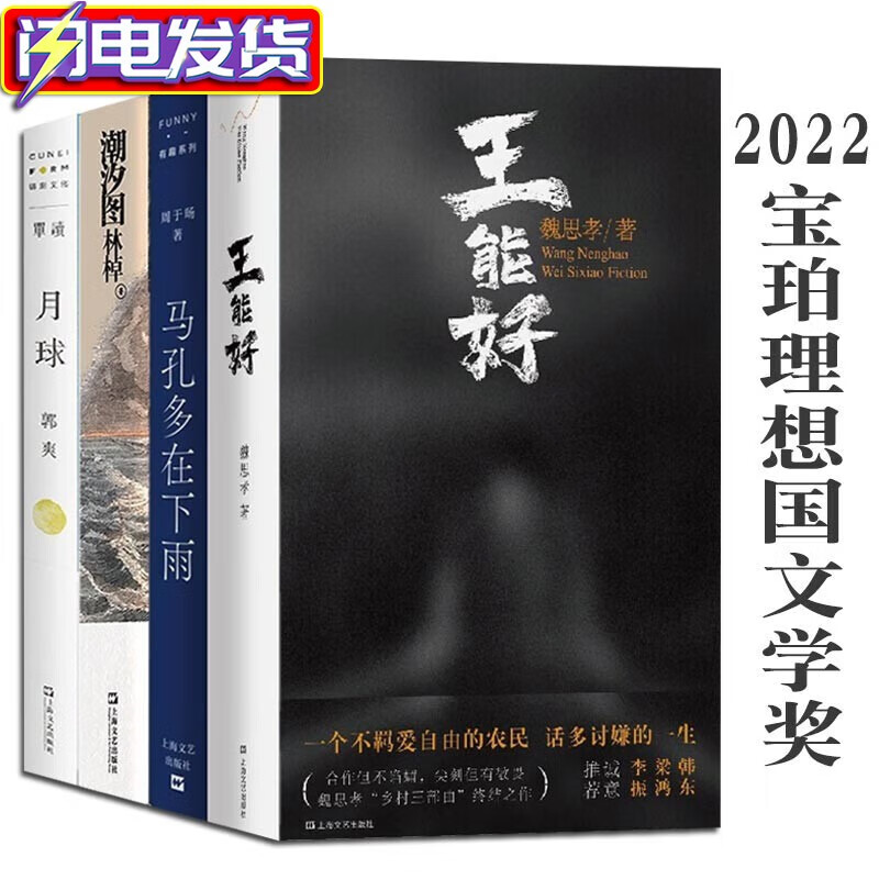 2022年宝珀理想国文学奖决名单作品4册【多规格自选】王能好 魏思孝+马孔多在下雨 周于旸+潮汐图 林棹+月球 郭爽 全4册