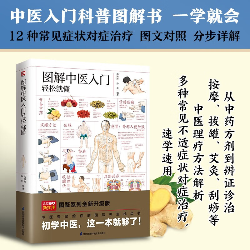 图解中医入门轻松就懂   中医入门科普图解书，从理论到实操，从诊断到治疗，按摩、拔罐、艾灸、刮痧