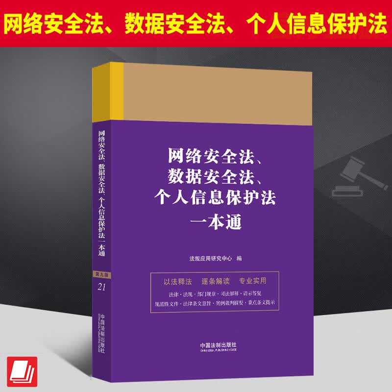 2023新 网络安全法 数据安全法 个人信息保护法一本通 第九版 法