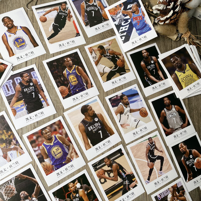 40张6*8厘米篮球小卡片科比詹姆斯哈登LOMO卡NBA手机装饰房间 杜兰特40张6*8厘米