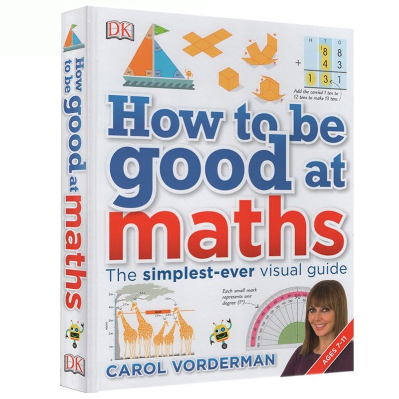 预售 DK百科系列 图解数学 英文原版 How to be Good at Maths DK儿童STEM创新思维培养读物 介绍数学概念几何 精装课外辅导读物 绿山墙图书